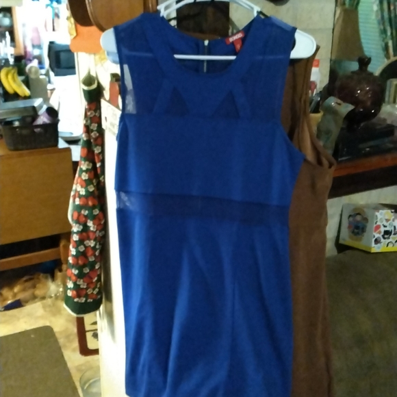BONGO | Dresses | L Bongo Awesome Sheer Peeking Royal Blue Back Zipper ...